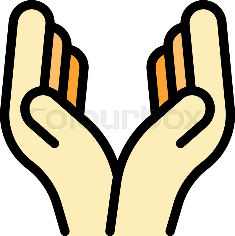 Hand Palm Vector Color