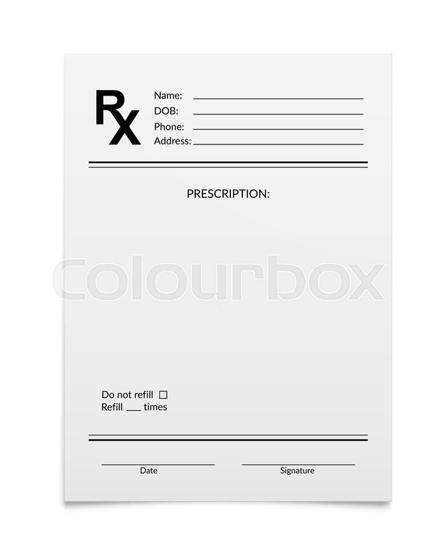 Medical prescription RX form, pharmacy ... | Stock vector | Colourbox