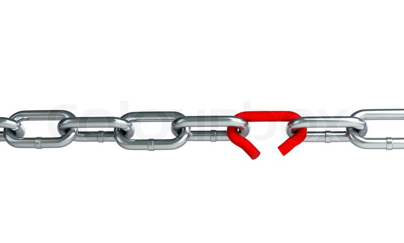 Broken chain link | Stock image | Colourbox