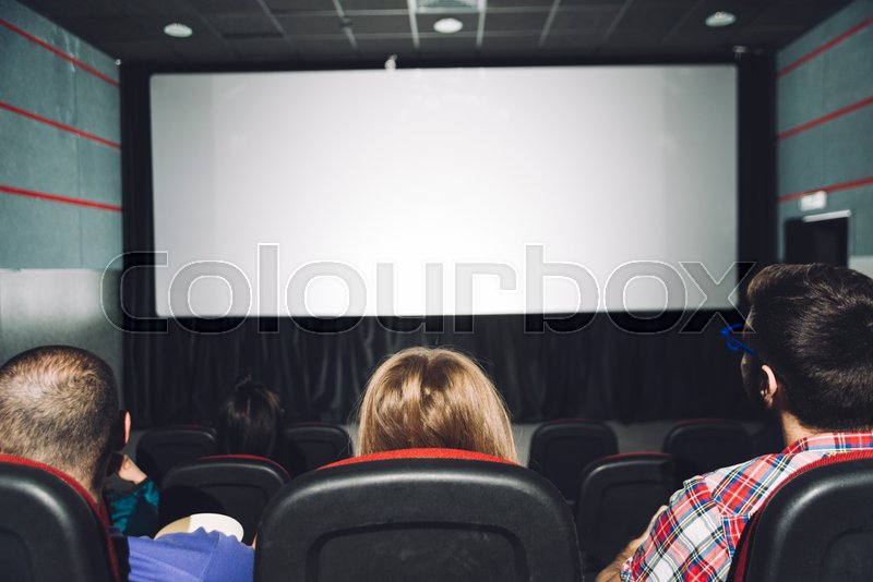 Theater Screen With People