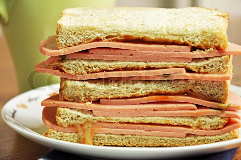 Bologna sandwich | Stock image | Colourbox