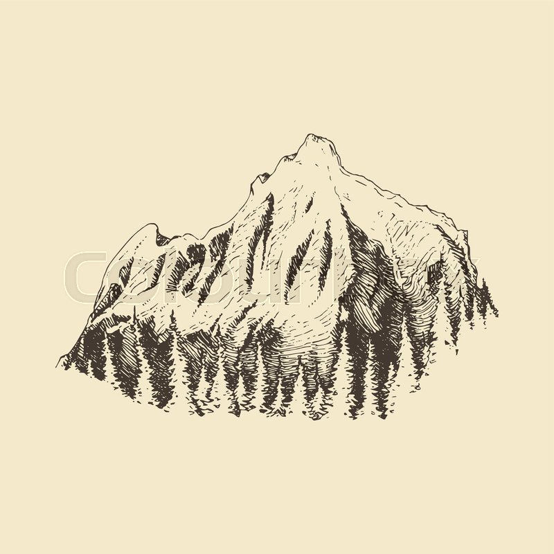 Mountain Peak Drawing
