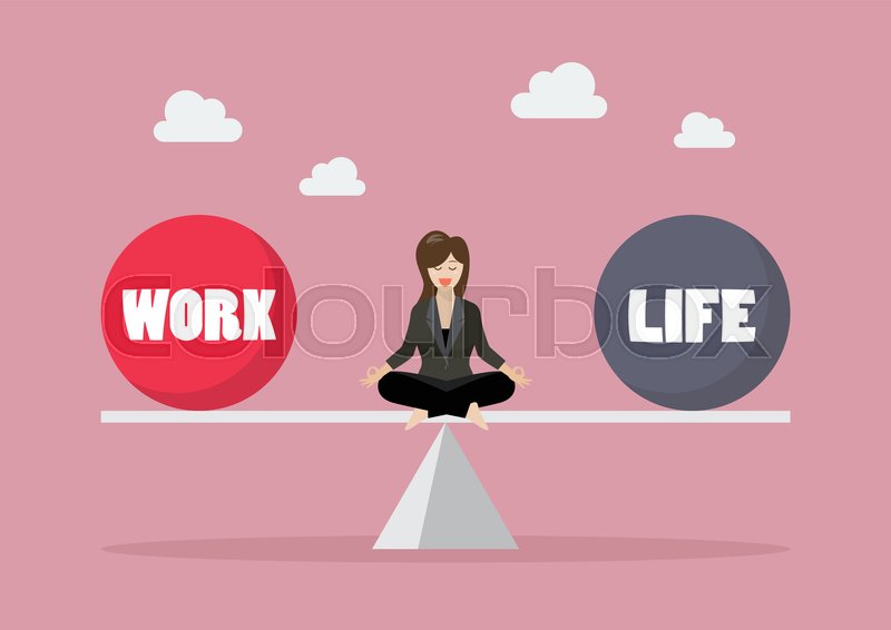 Work life balance concept. Vector ... | Stock vector | Colourbox