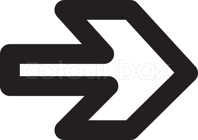 Arrow computer black button showing ... | Stock vector | Colourbox