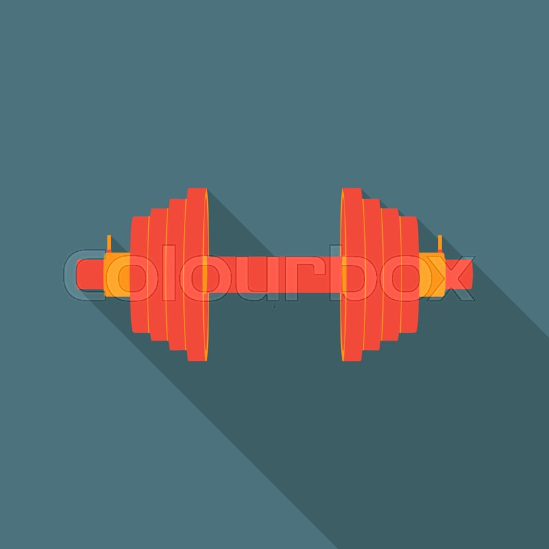 Red Dumbbell Icon