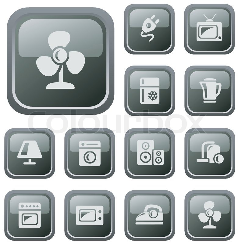 Home electronics button set | Stock vector | Colourbox