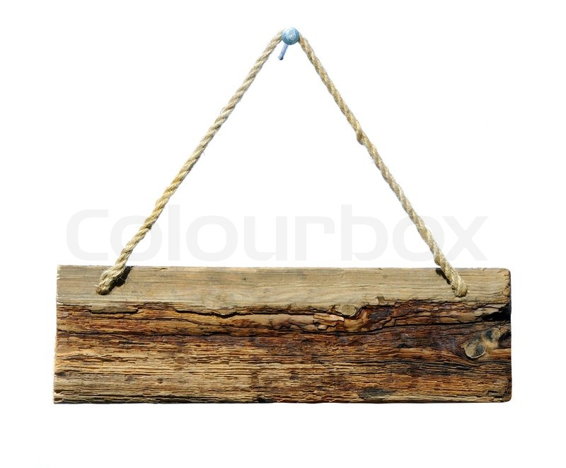 Wood sign | Stock image | Colourbox