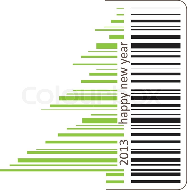Green barcode | Stock vector | Colourbox