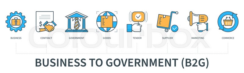 Business to government B2G concept ... | Stock vector | Colourbox
