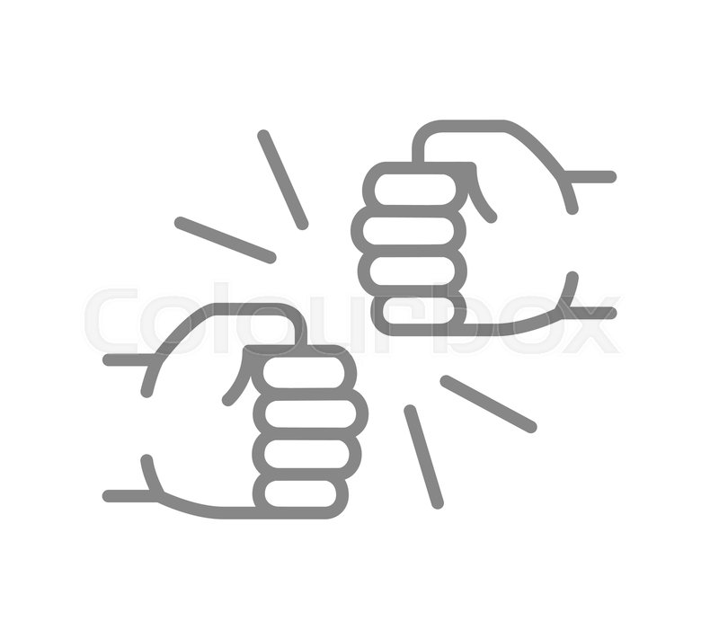 Fist Bump Icon Vector