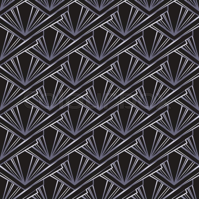 Art Deco Fan Pattern Vector