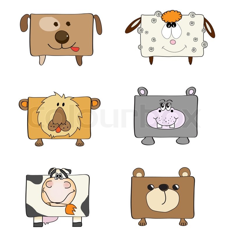 Illustration Of Isolated Animals Set Stock Vector Colourbox