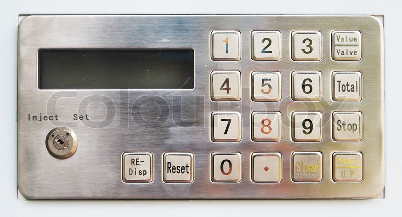 Digit number buttons and display, oil ... | Stock image | Colourbox