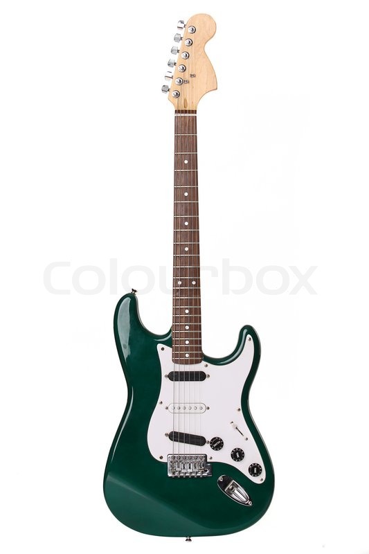 Beautiful green electric guitar ... | Stock image | Colourbox