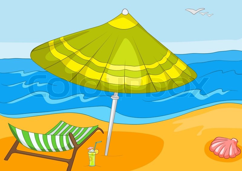 Beach Cartoon | Stock vector | Colourbox
