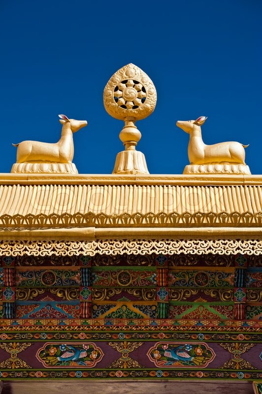 Tibetan Monastery Gates Buddhist ... | Stock image | Colourbox