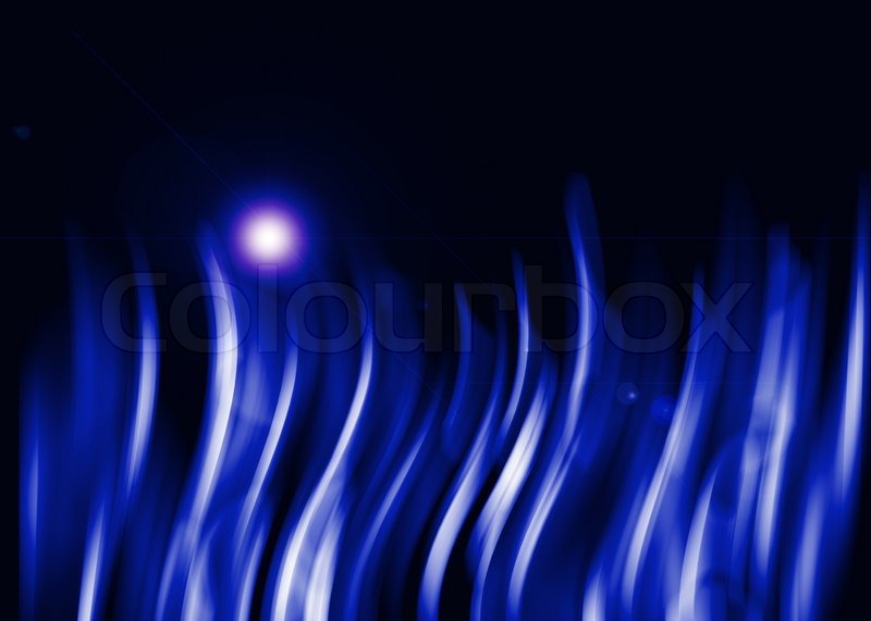 Blue aura wave abstract on black ... | Stock image | Colourbox