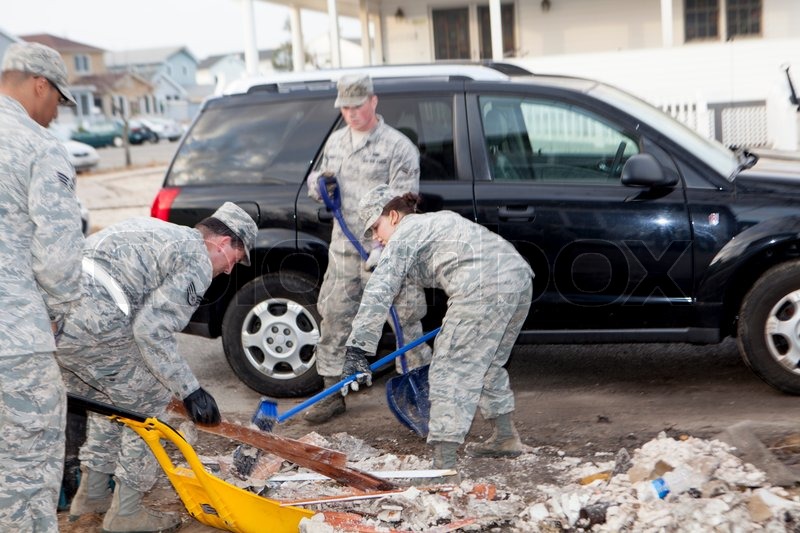 NEW YORK -November12: US Army helping ... | Stock image | Colourbox