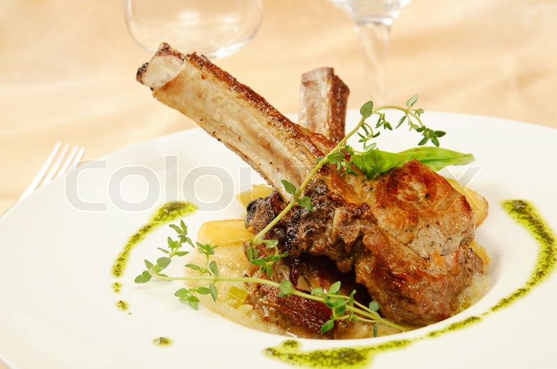 Roasted sheep meat | Stock image | Colourbox