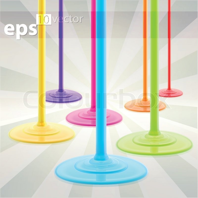 Colorful flowing paint spill ... | Stock vector | Colourbox