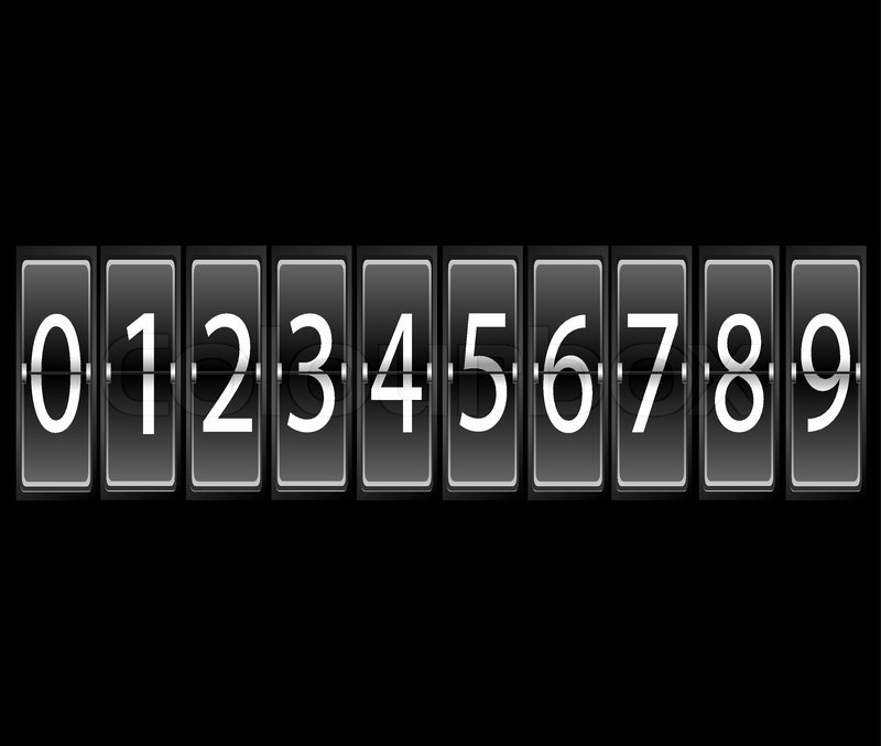 Numbers on Airport Terminal timetable ... | Stock vector | Colourbox