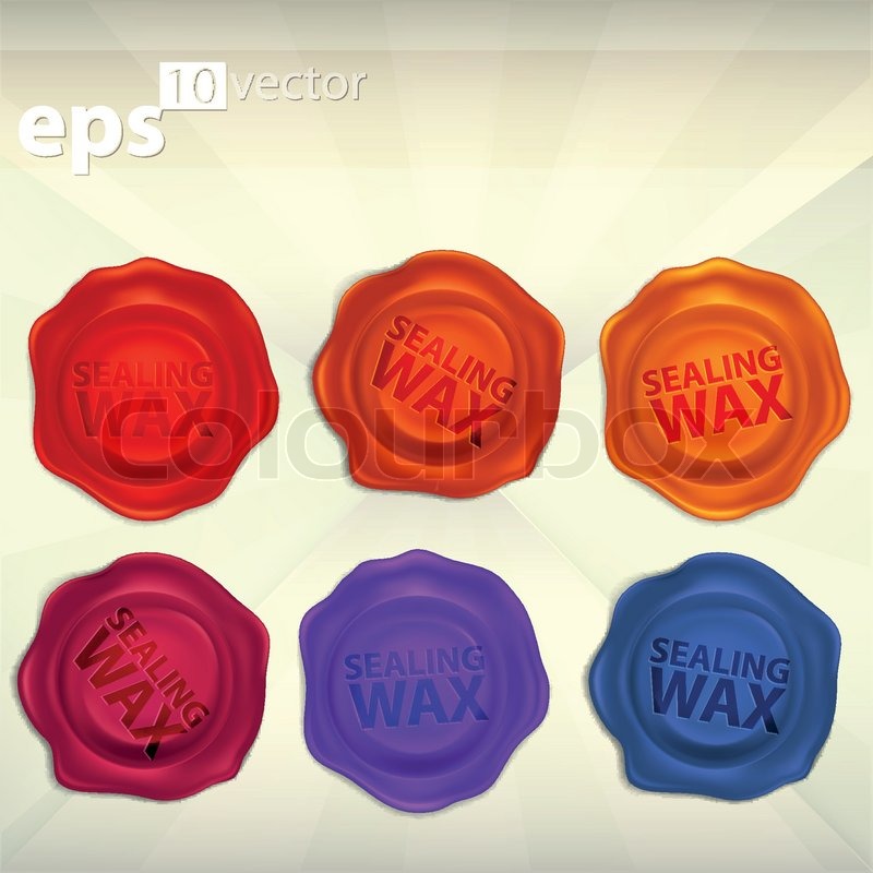 Wax seal emblems, eps10 vector ... | Stock vector | Colourbox