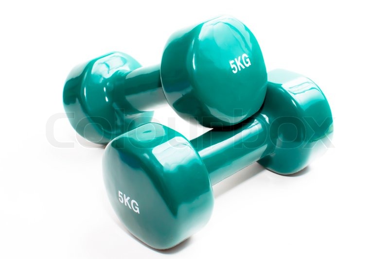 Pair of hand weights dumbbells isolated ... | Stock Photo | Colourbox