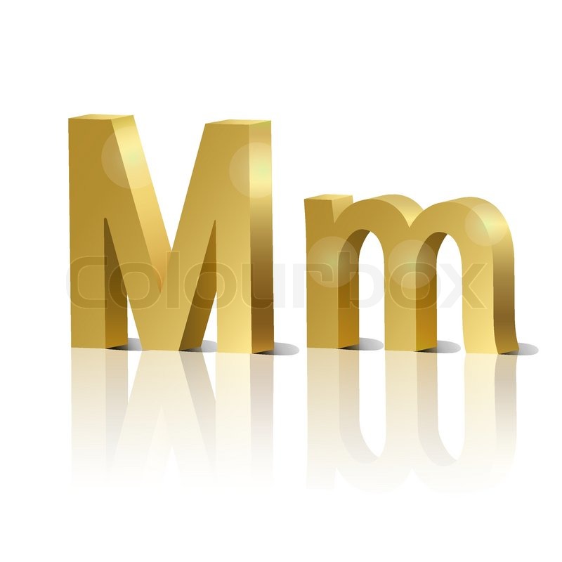 Golden letter M | Stock-Vektor | Colourbox