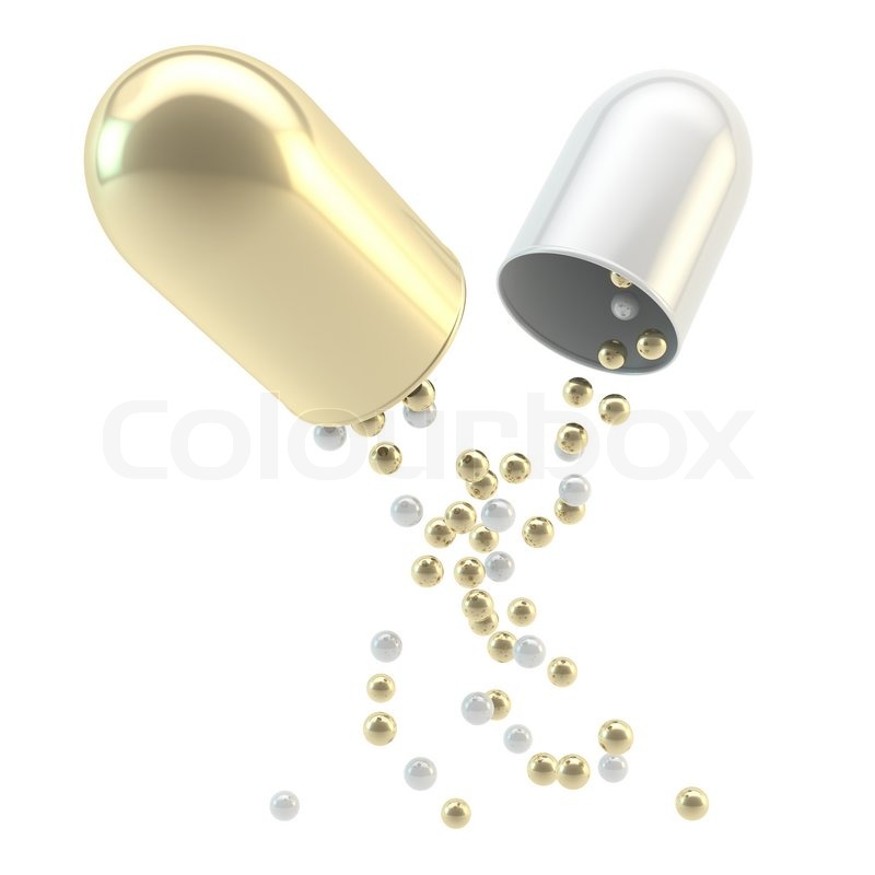 Medical pill capsule insides as ... | Stock image | Colourbox