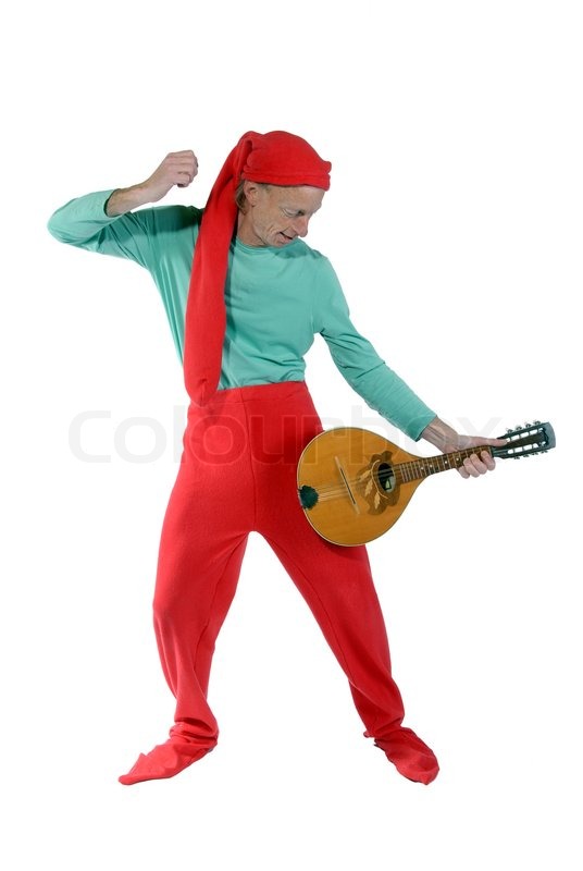 Elf playing music | Stock image | Colourbox