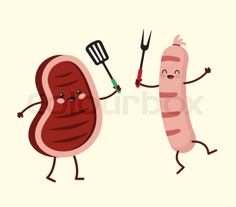 Grill Tongs Cartoon