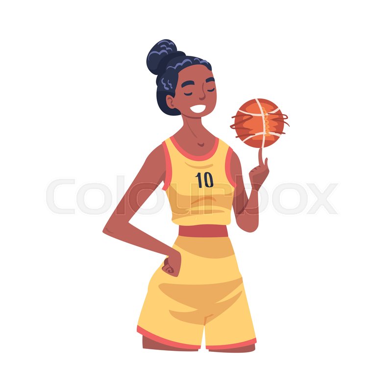 Girl Basketball Player Vector