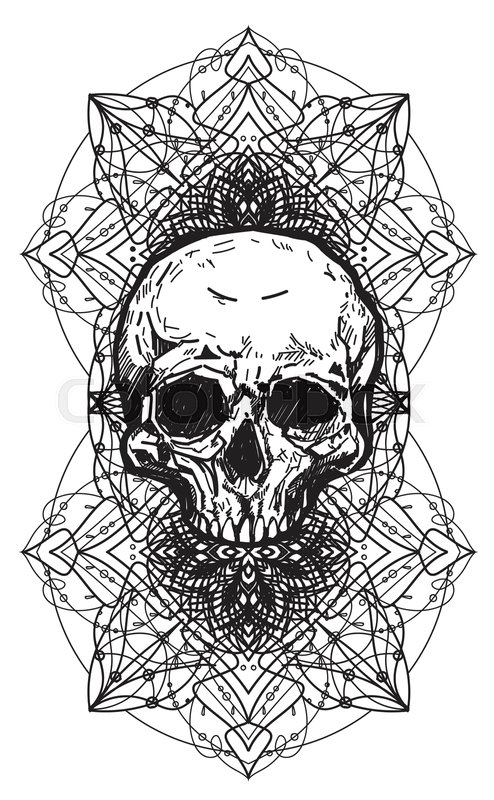 Geometric Skull Tattoo