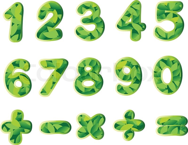 Numbers and signs | Stock vector | Colourbox