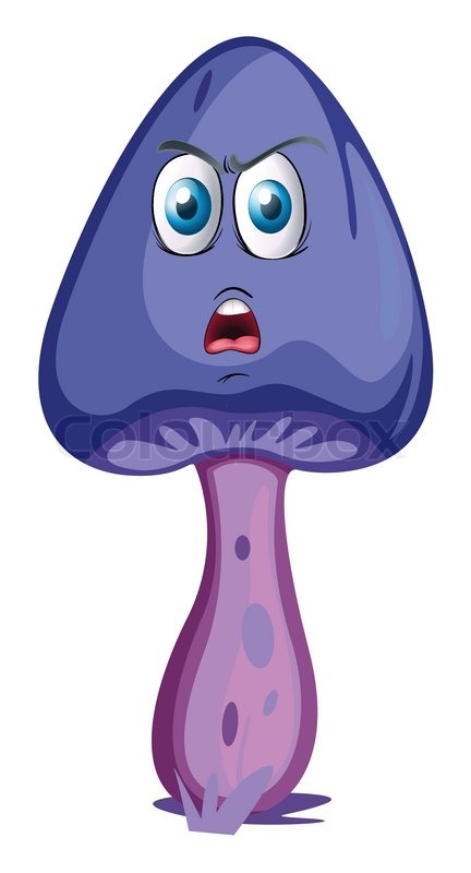 A mushroom with face | Stock vector | Colourbox