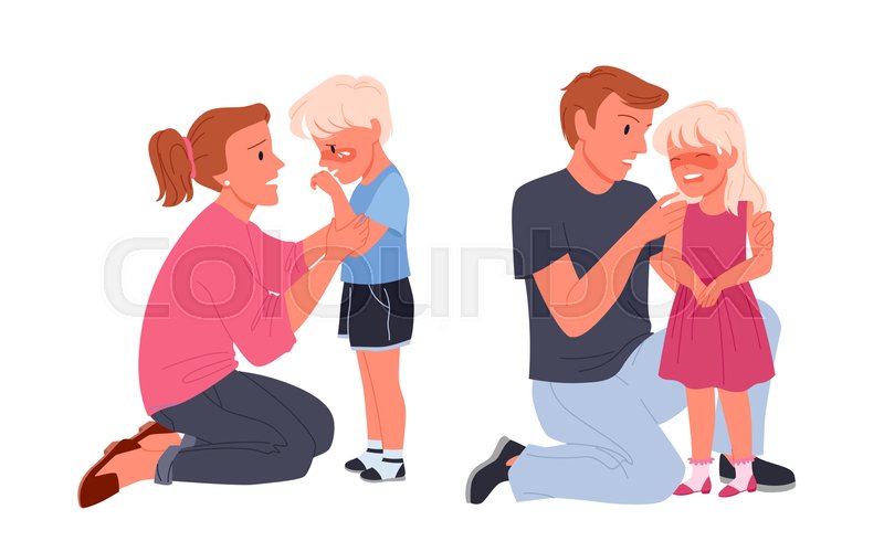 Crying Family Cartoon
