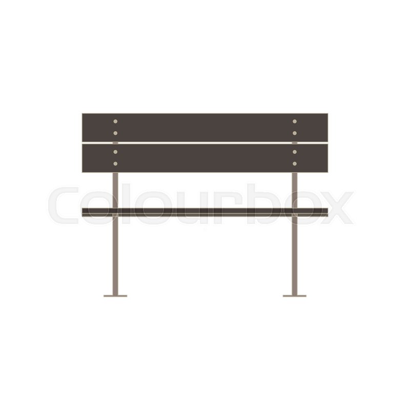 Street Bench Front View