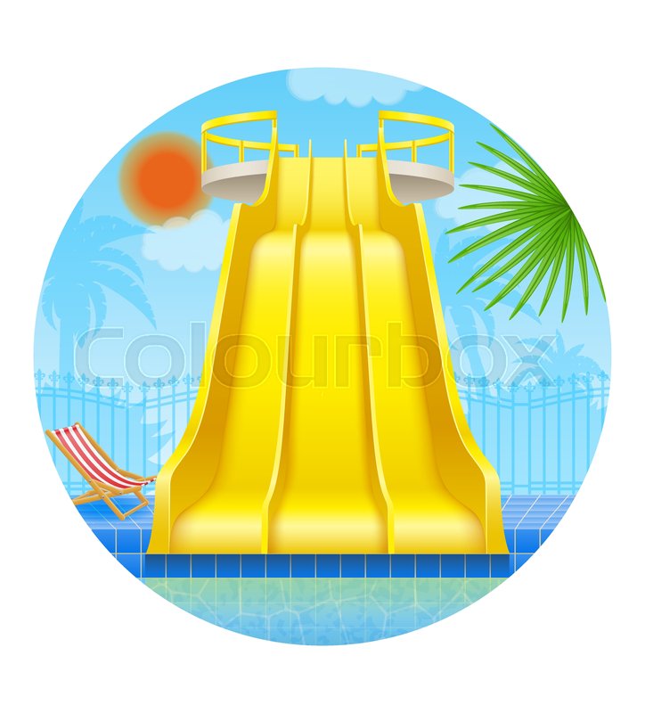 Water Park Water Slide Clip Art
