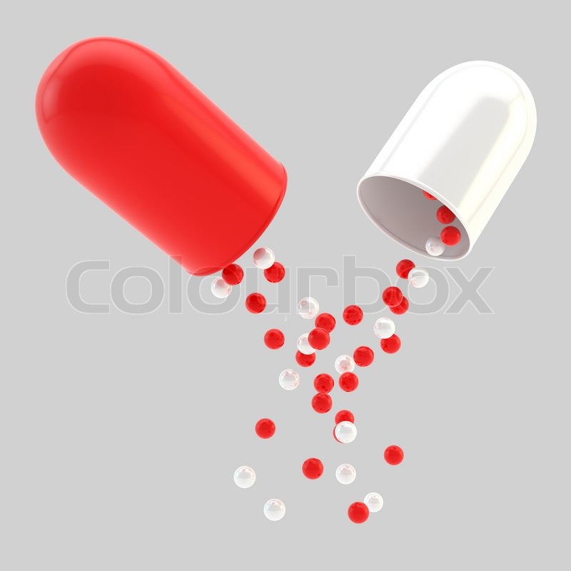 Medical pill capsule insides as ... | Stock image | Colourbox