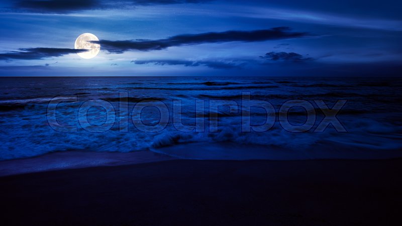 Beach Scenery At Night
