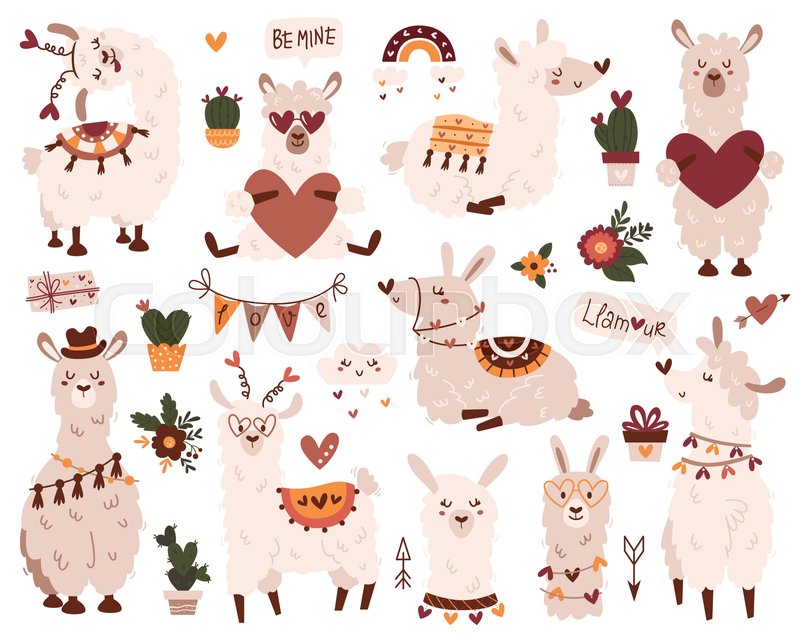 Cute Llama Clipart