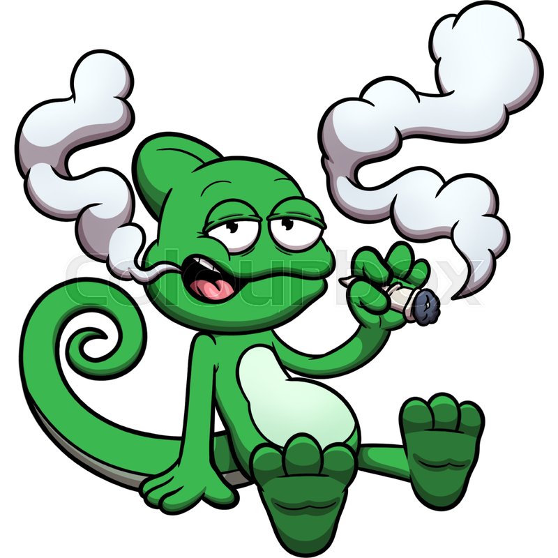 Cartoon Smoking A Joint
