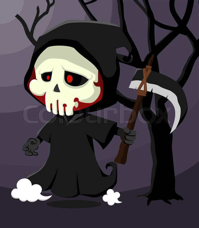 Cute Grim Reaper Vector