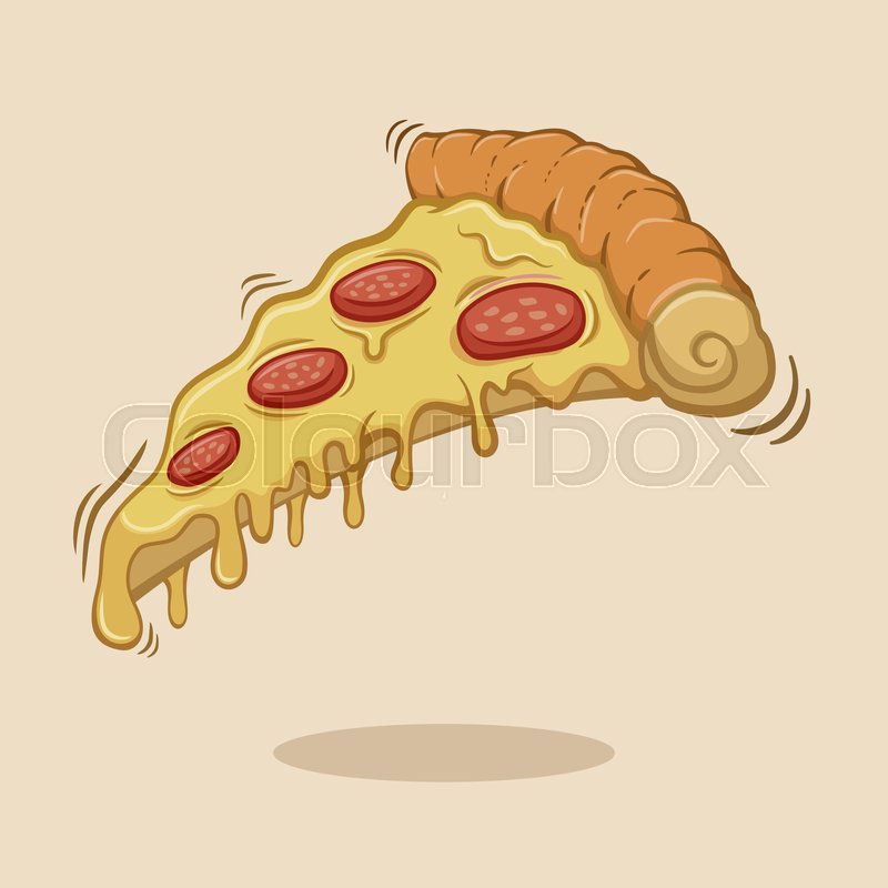 Cartoon Pizza Slice