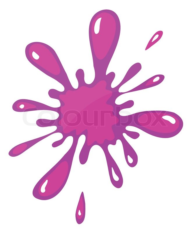 A pink color splash | Stock vector | Colourbox