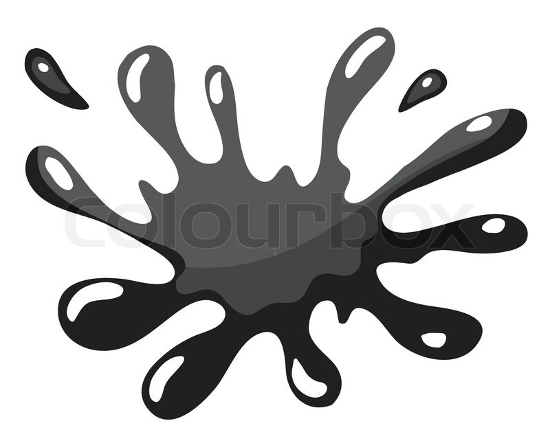 Black color splash | Stock vector | Colourbox