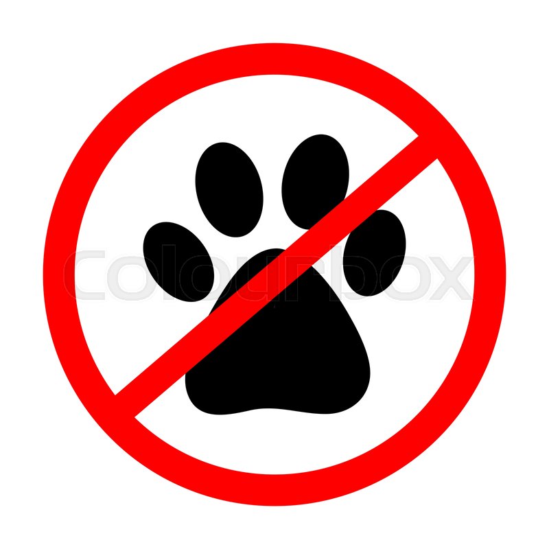 No Cats Allowed Sign