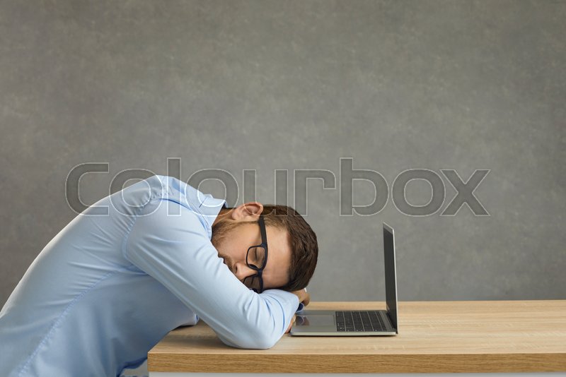 Sleeping Student At Computer