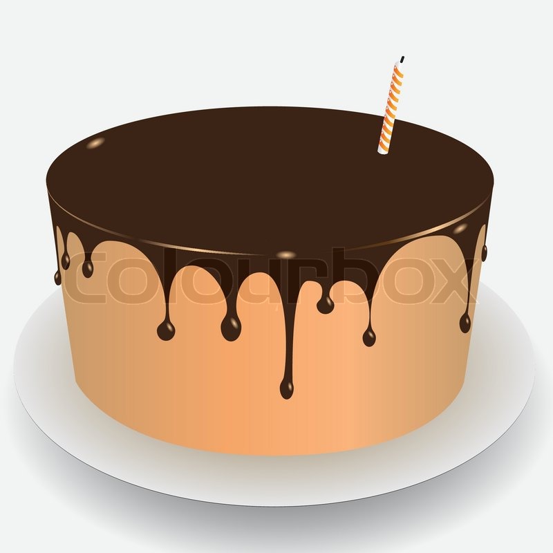 Cake chocolate icing | Stock vector | Colourbox
