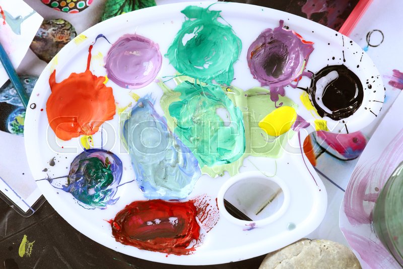Messy Paint Palette